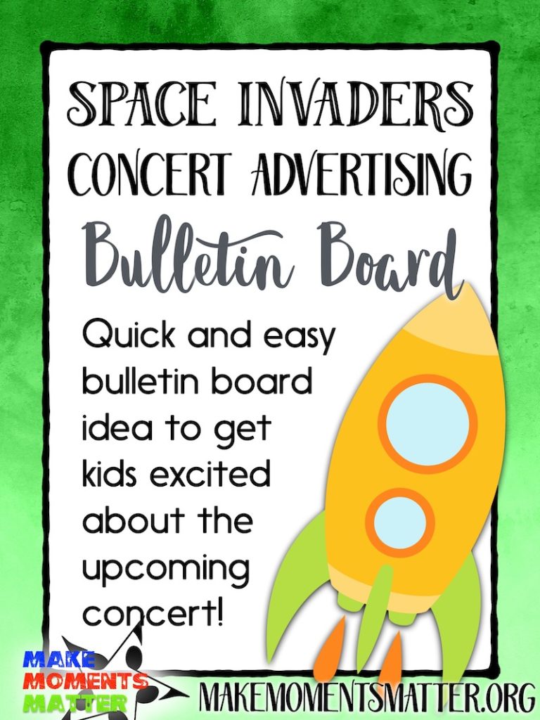 Space Invaders Concert Bulletin Board - Make Moments Matter