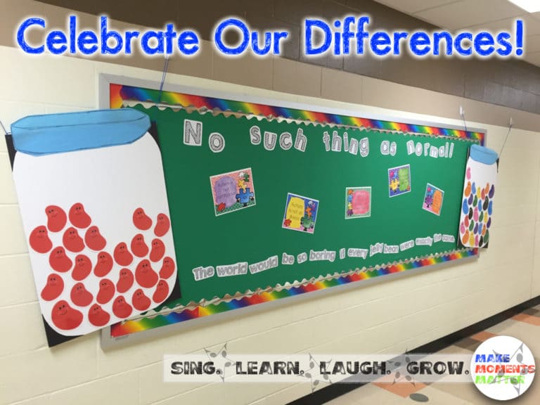 Celebrate Our Differences! Jellybean Bulletin Board - Make Moments Matter