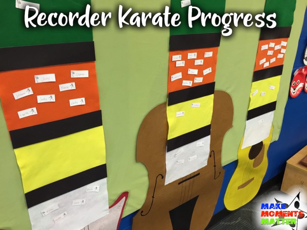 Recorder Karate Progress - Instruments on the Wall! - Make Moments Matter