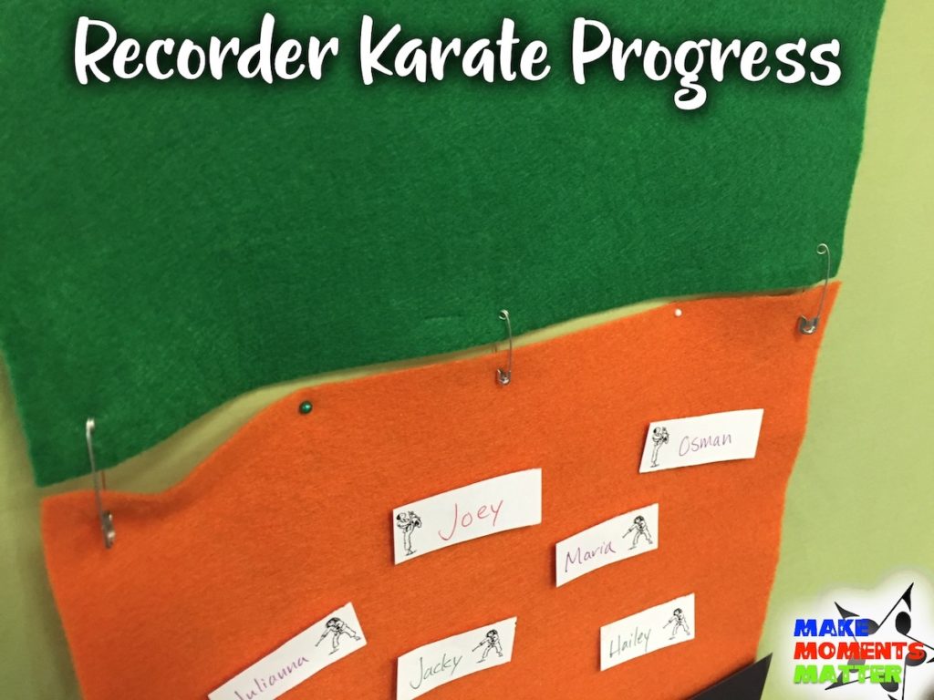 Recorder Karate Progress - Instruments on the Wall! - Make Moments Matter