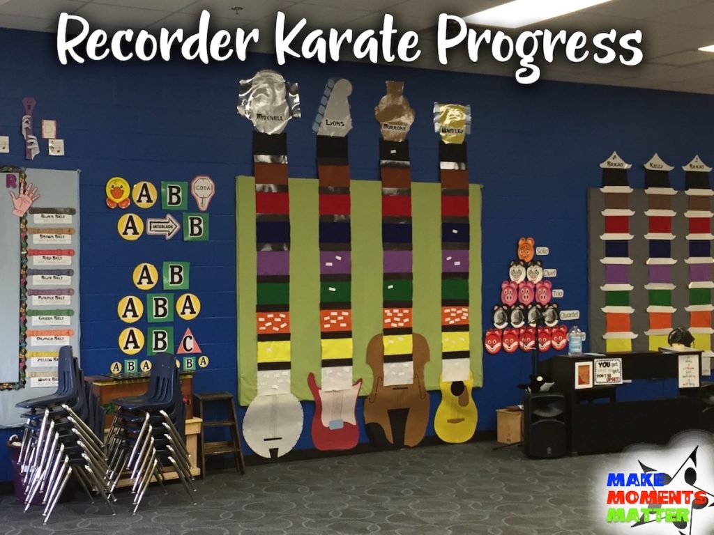Recorder Karate Progress - Instruments on the Wall! - Make Moments Matter