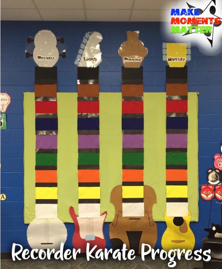 Recorder Karate Progress - Instruments on the Wall! - Make Moments Matter