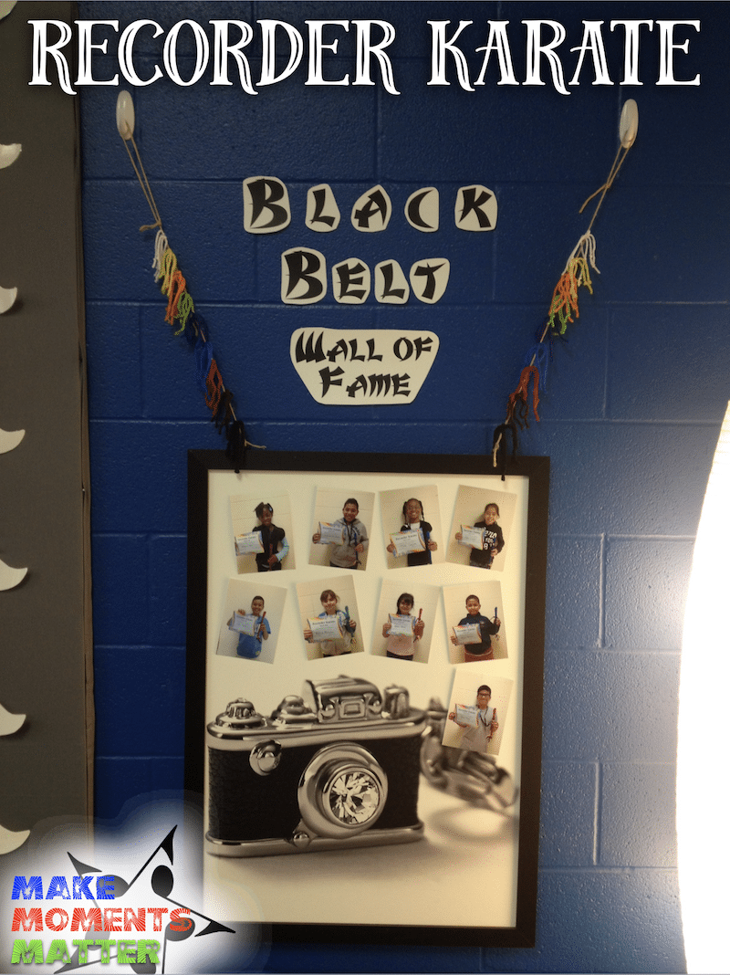 Black Belt Wall of Fame - Recorder Karate Progress - Make Moments Matter