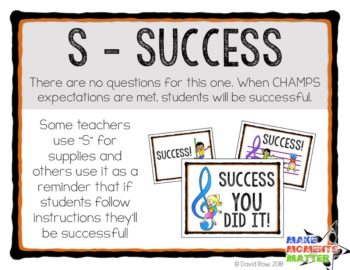 CHAMPS for the Music Room - Make Moments Matter