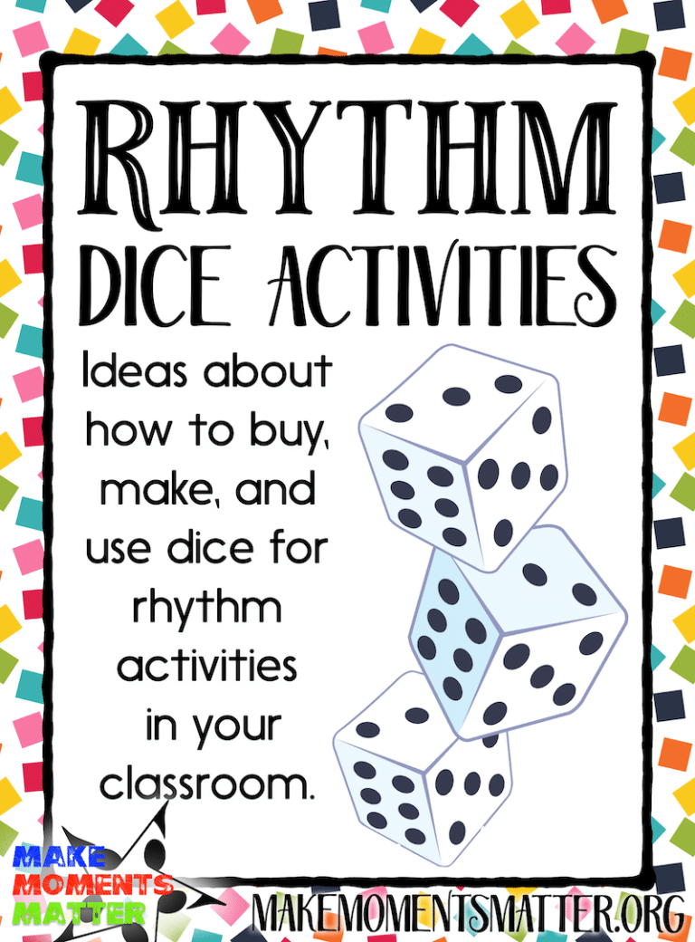 Rhythm Dice for the Music Room - Make Moments Matter